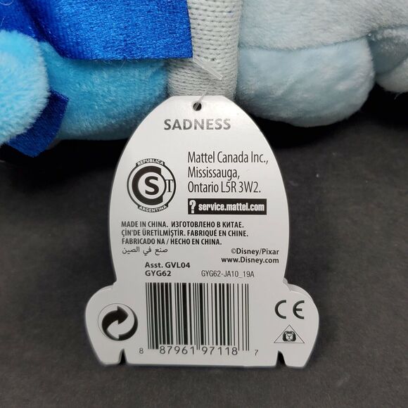 Mattel | Toys | Pixar Remix Sadness Blue 9 Softie Plush Stuffed Animal ...